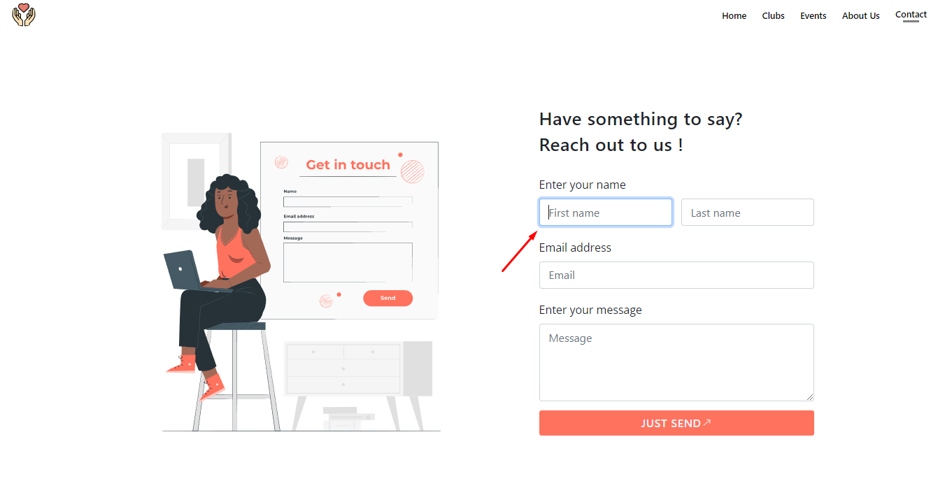 Two repeated input elements for First Name in the contact us mobile ...