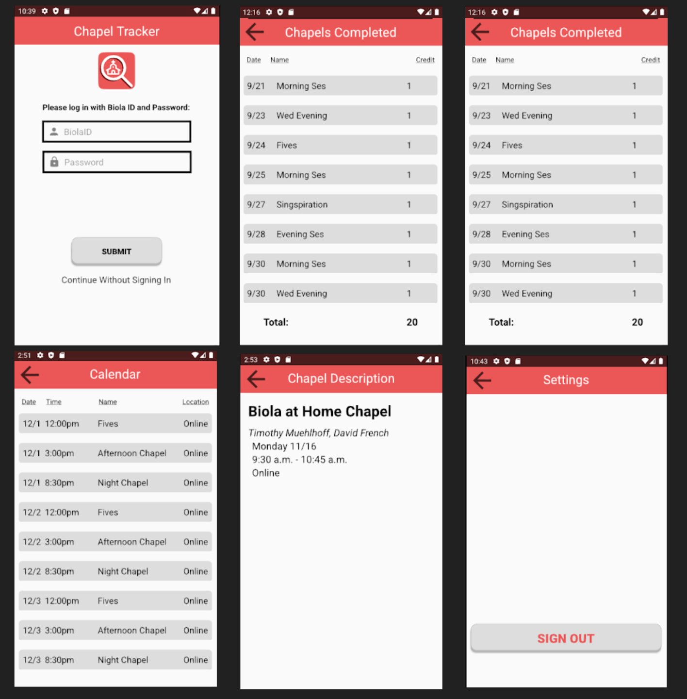 GitHub - lukemjohnston/AndroidChapelTracker: Android App for Biola Students. Tracks chapels and ...