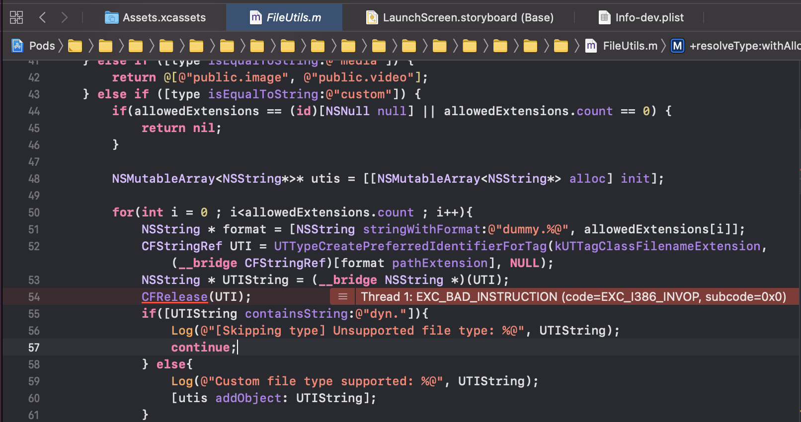Simulator app crashed when using FileType.Custom · Issue #769 · miguelpruivo/flutter_file_picker ...
