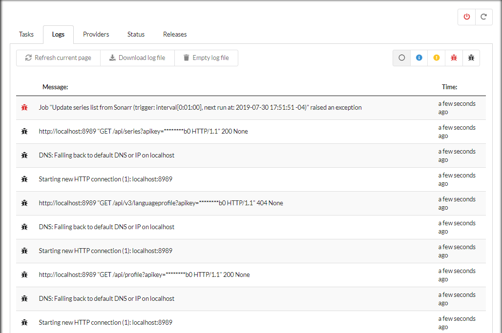 error with sonarr · Issue #504 · morpheus65535/bazarr · GitHub
