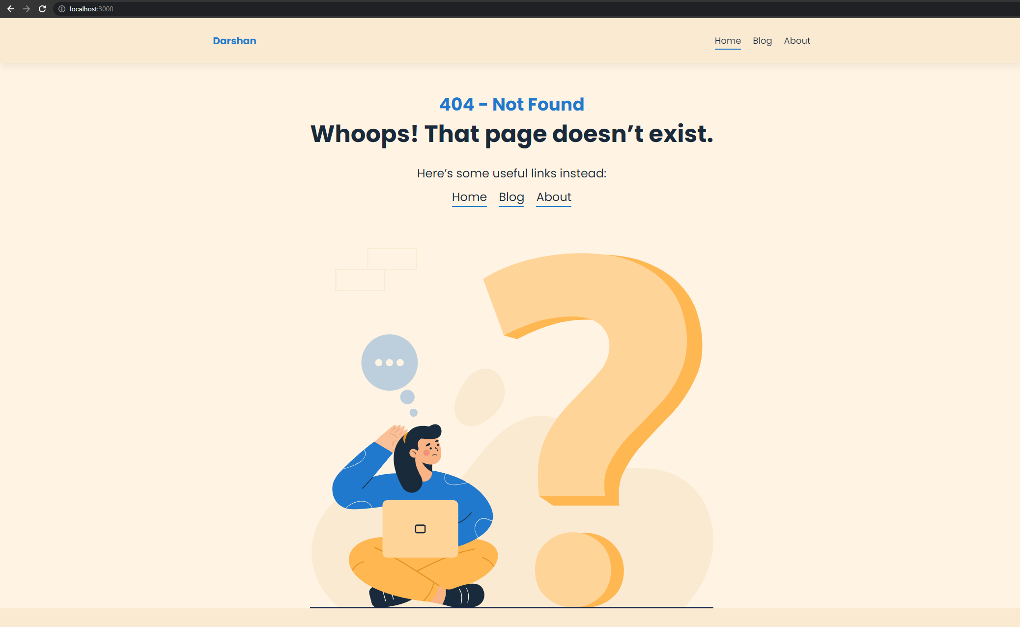 When not-found page is displayed, Navigating to an existing page continues to show not-found ...