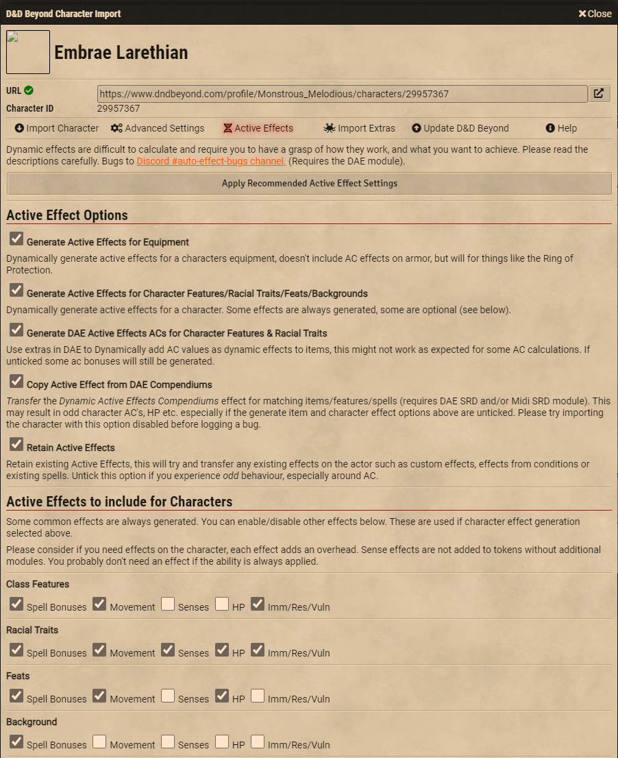 Token Vision 0 · Issue #173 · MrPrimate/ddb-importer · GitHub