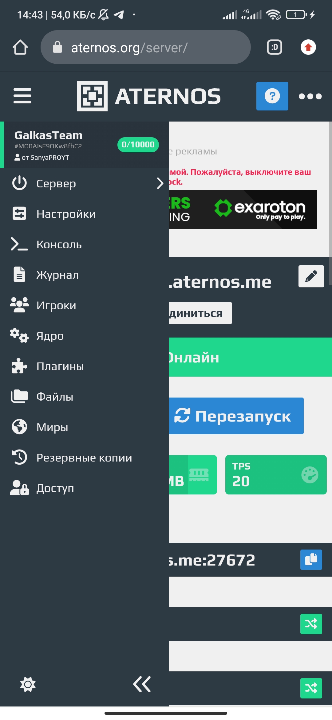 How do I write something to the console? · Issue #20 · DarkCat09/python-aternos · GitHub