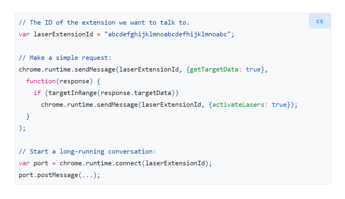 code scope identifiers on code blocks of extensions docs · Issue #5728 · GoogleChrome/developer ...