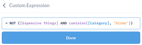 No color distinction between different types of fields in custom expression editor · Issue ...