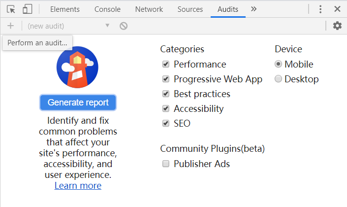 Lighthouse面板 · Issue #6 · xin113726/Note · GitHub