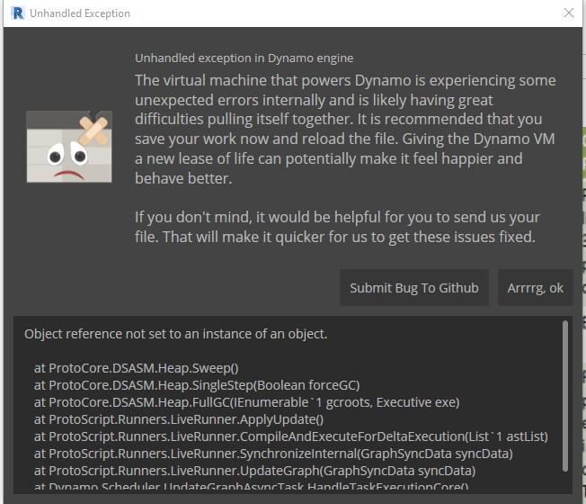 crash · Issue #11183 · DynamoDS/Dynamo · GitHub