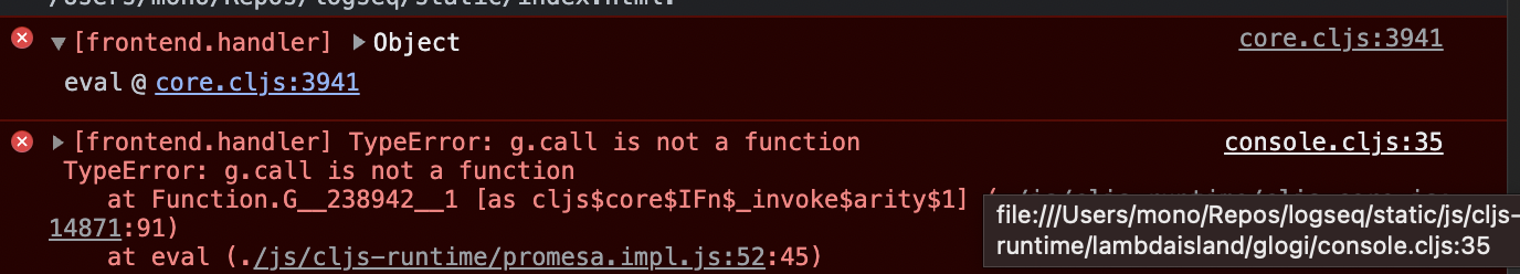 Sentry console integration conflicts with lambdaisland/glogi · Issue #4648 · logseq/logseq · GitHub