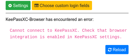 No connected databases found (librewolf) · Issue #1515 · keepassxreboot/keepassxc-browser · GitHub