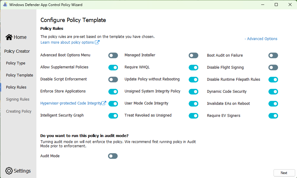 Duplicate rule is created (Enabled:Unsigned System Integrity Policy) in WDAC Wizard 2.0.1.0.22 ...