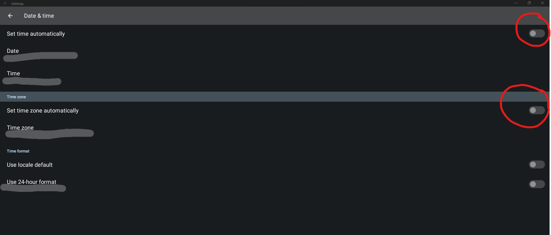 Time settings in WSA Android settings keep resetting · Issue #126 · microsoft/WSA · GitHub