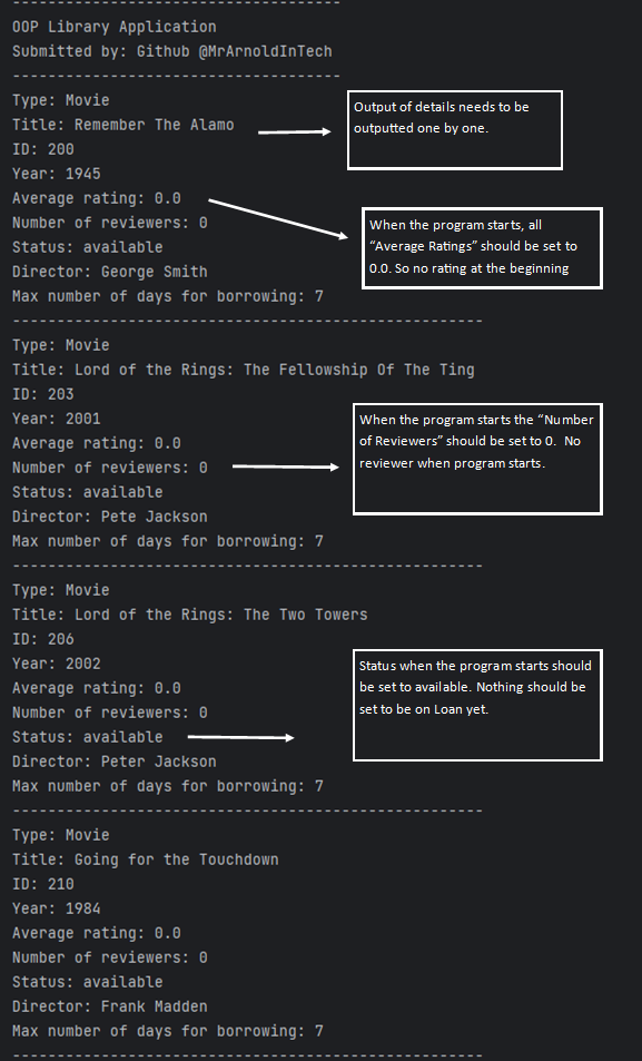 GitHub - MrArnoldInTech/OOP_Library_Application: This is a OOP project that involves reading a ...