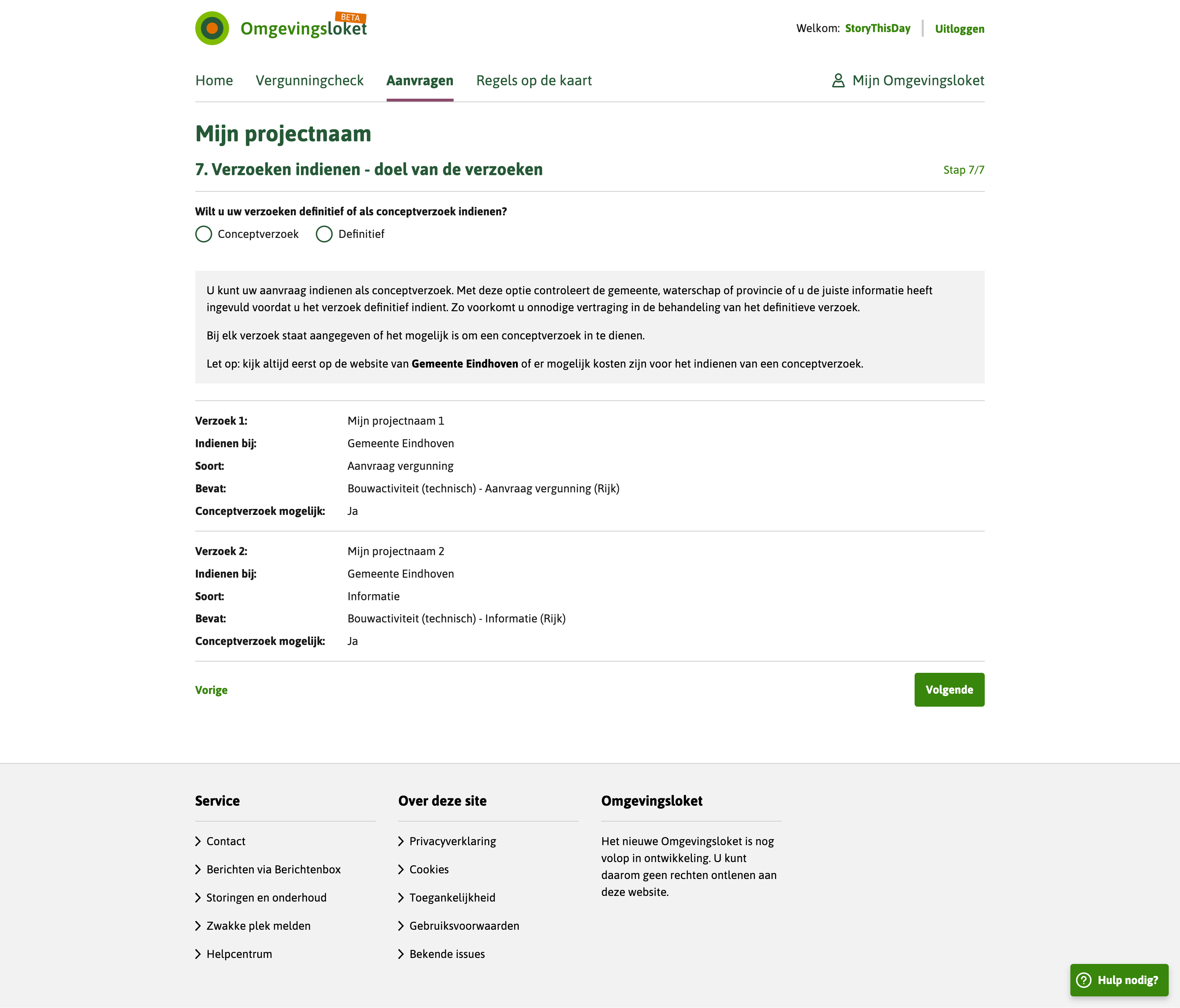 Voorbeeldpagina Aanvragen/Omgevingsoverleg: Tekst aanpassen · Issue #2348 · dso-toolkit/dso ...