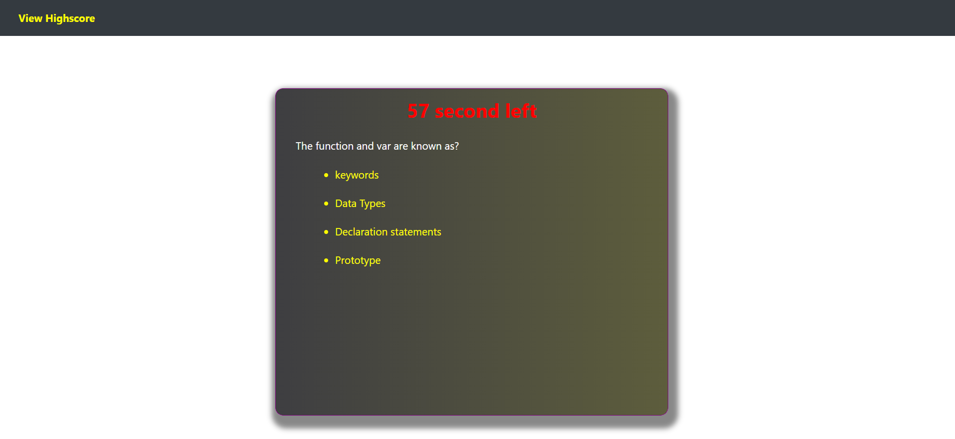 GitHub - AlishaPanday/Code-Quiz