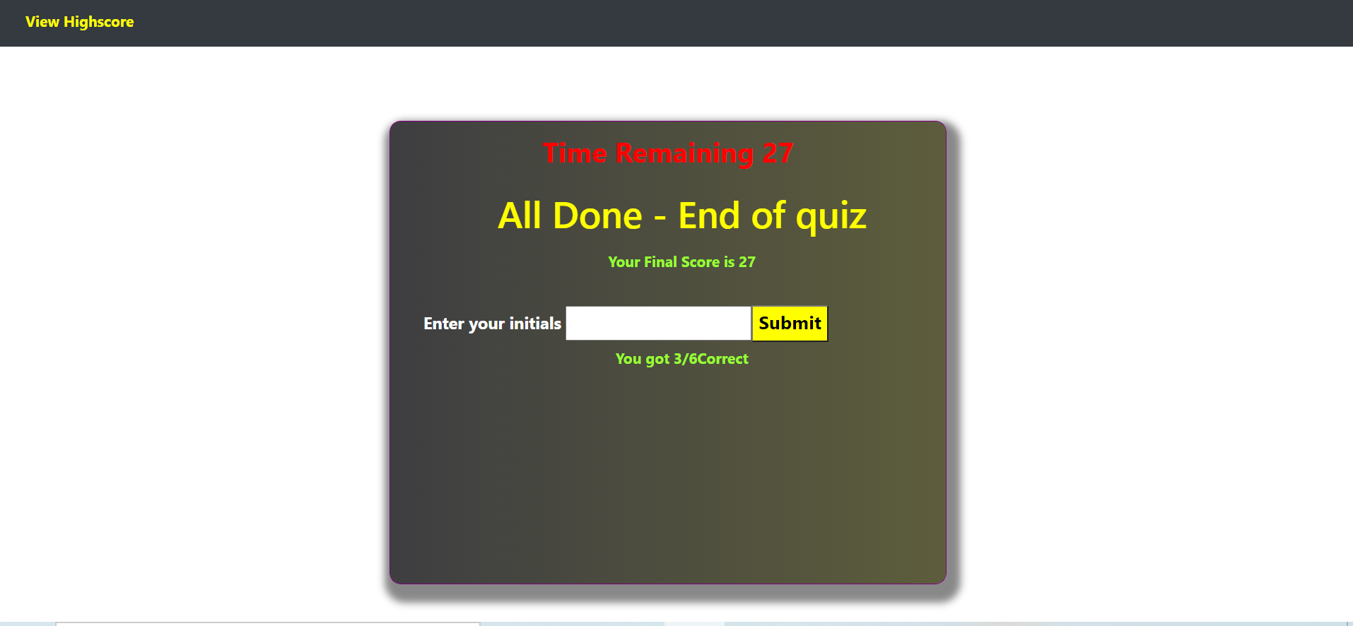 GitHub - AlishaPanday/Code-Quiz