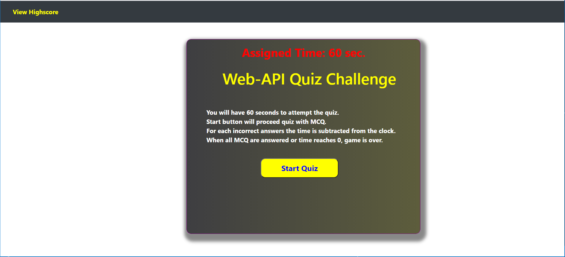 GitHub - AlishaPanday/Code-Quiz