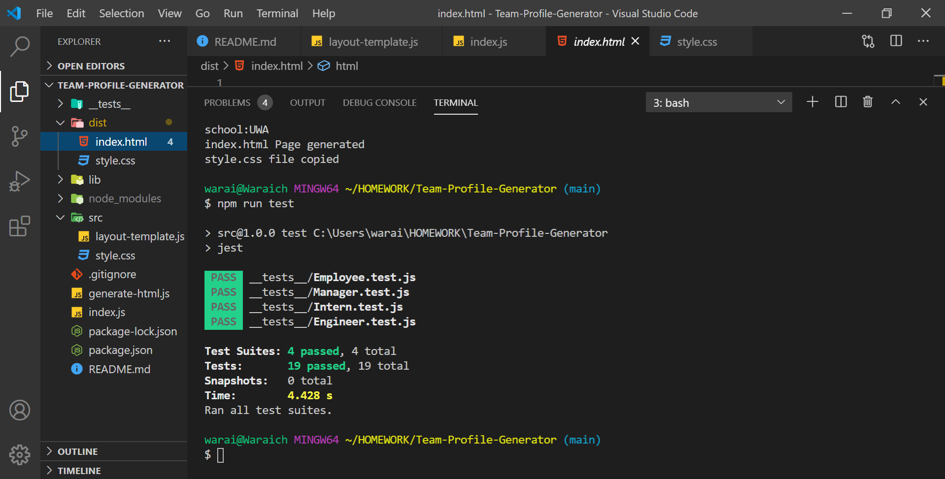 GitHub - AlishaPanday/Team-Profile-Generator