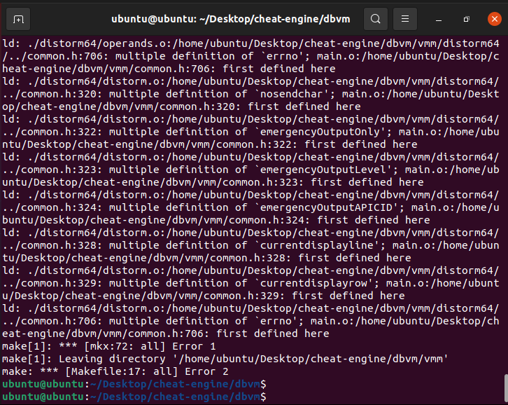 DBVM compilation error · Issue #1636 · cheat-engine/cheat-engine · GitHub