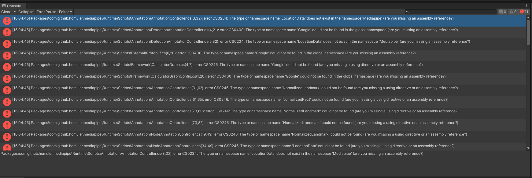 Error with older version · Issue #789 · homuler/MediaPipeUnityPlugin · GitHub