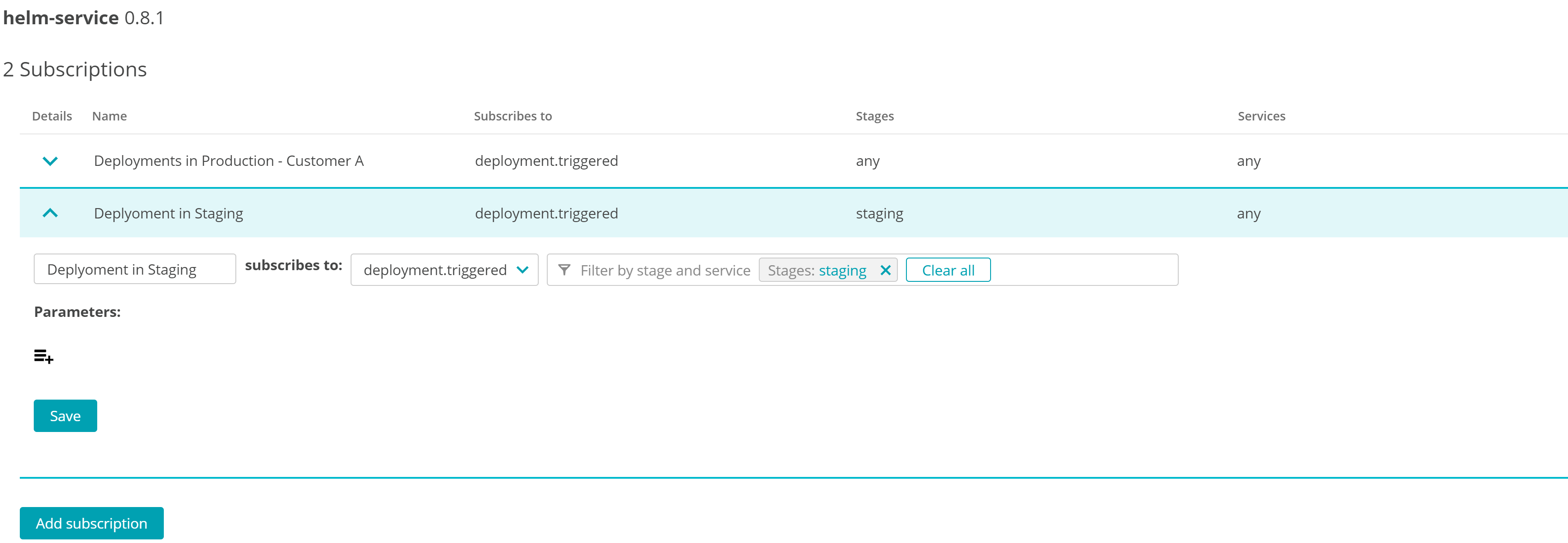 Bridge: Adding / Deleting / Updating subscription · Issue #4572 · keptn/keptn · GitHub
