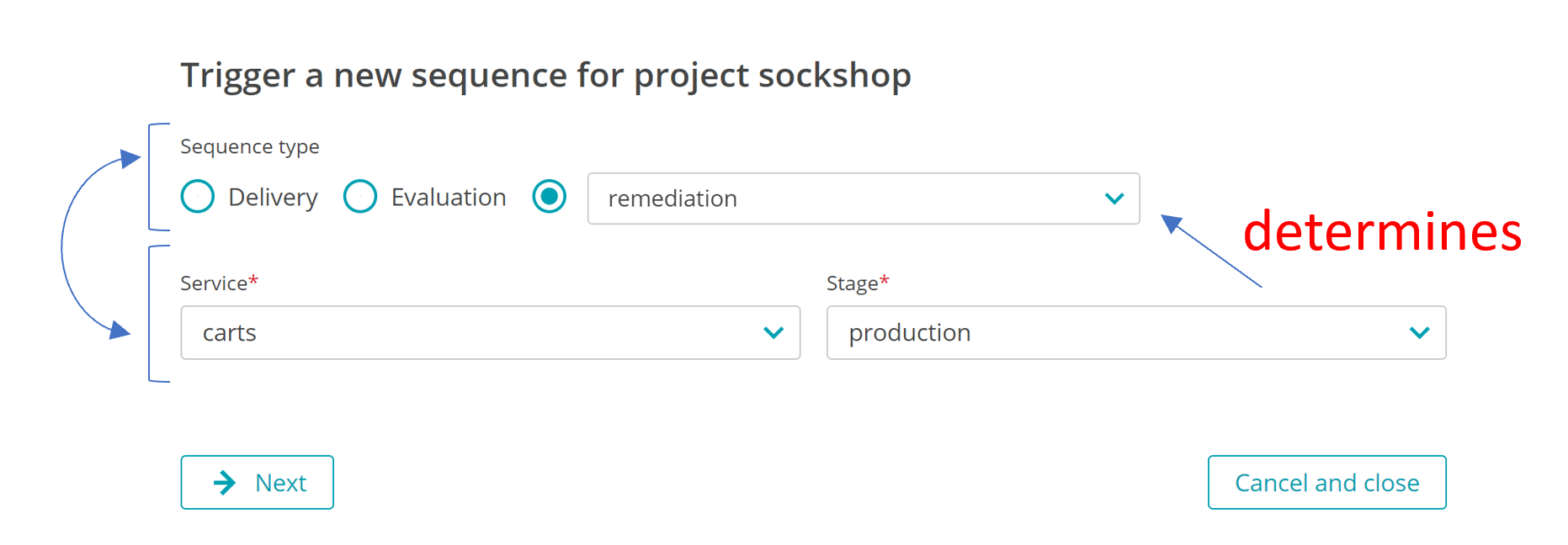 Trigger sequence: Move custom sequences stage selection next to ...