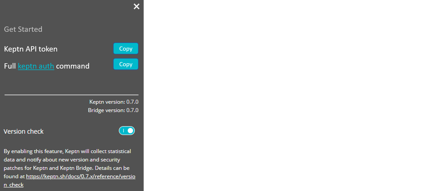 Copy API Token and full keptn auth command to clipboard · Issue #2197 · keptn/keptn · GitHub