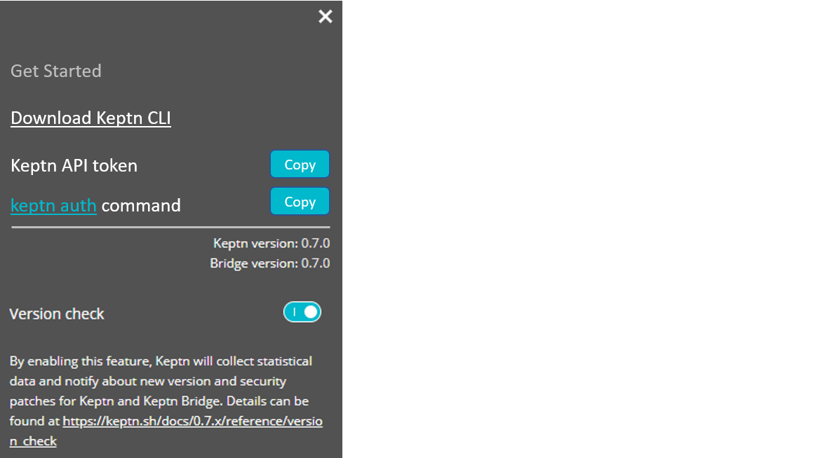 Keptn Bridge: Download CLI link in user menu · Issue #2319 · keptn/keptn · GitHub