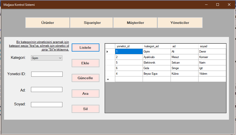 GitHub - selcannarin/MagazaOtomasyonu