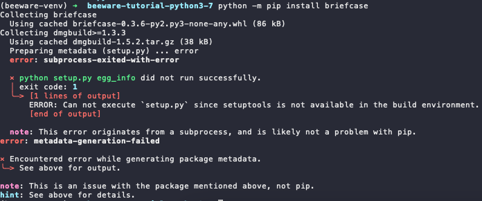 Python M Pip Install Briefcase Crashes With M1 And Python 3 7 13 · Issue 149 · Beeware Beeware