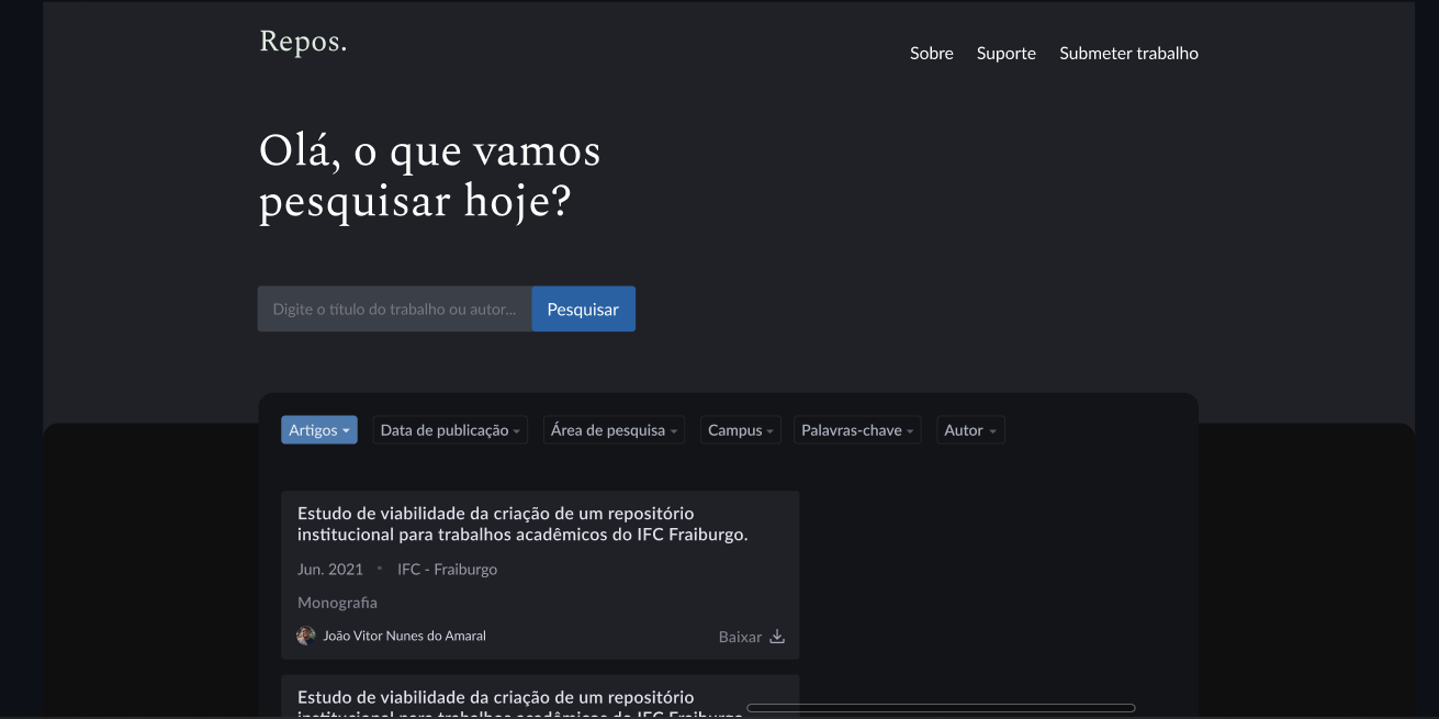 GitHub - nunesAmaral/Repos: Um repositório web de trabalhos acadêmicos de todos os níveis para o ...
