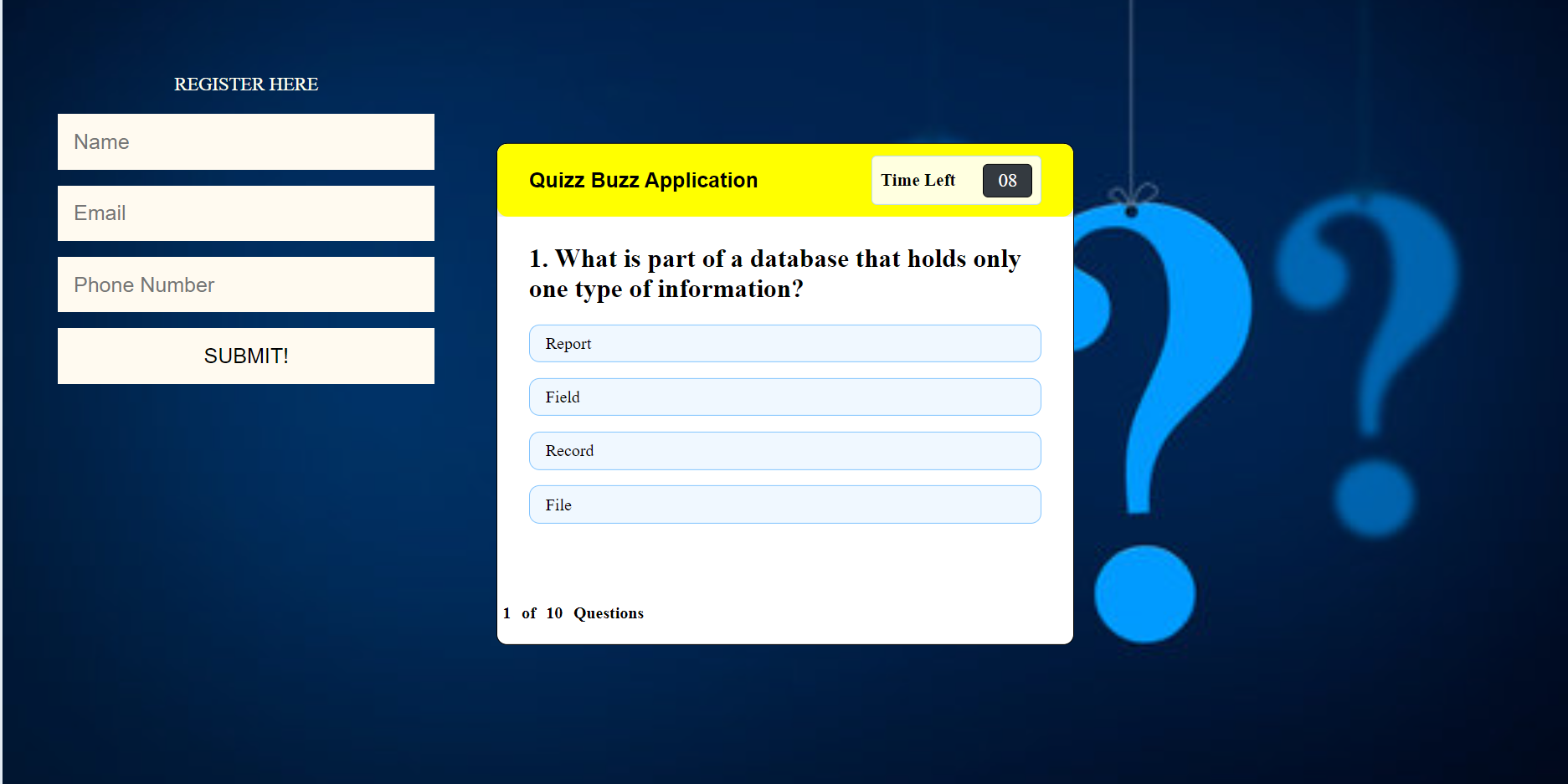 GitHub - PRIYADHARSHINI-star/Quizz-Buzz-Application