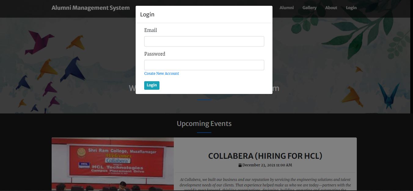GitHub - yogeshkumarsaini/Alumni_Management_System: The Online Alumni Management System is a PHP ...