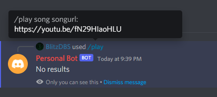 URL gives bot a not found error. · Issue #1110 · Androz2091/discord-player · GitHub