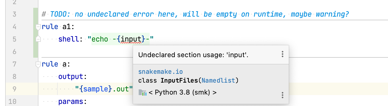 Undeclared section usage ERROR false positive · Issue #394 · JetBrains ...