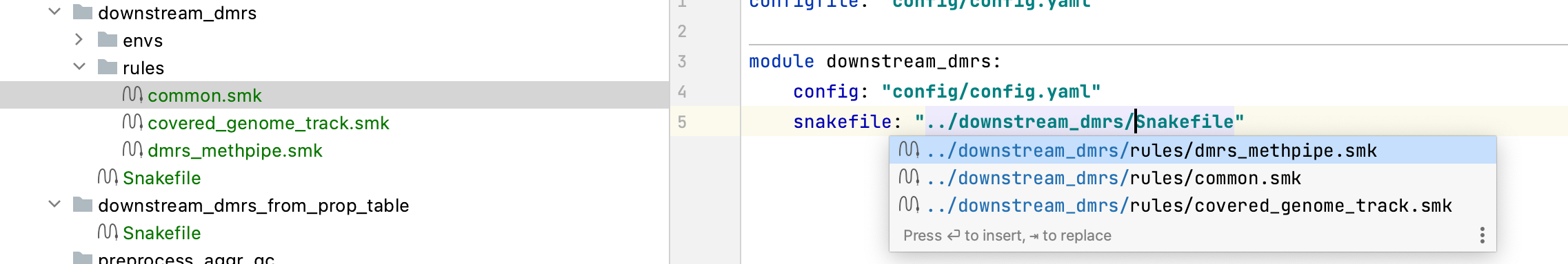 `Snakefile` is missing in `snakefile:` path completion, for module declaration · Issue #428 ...