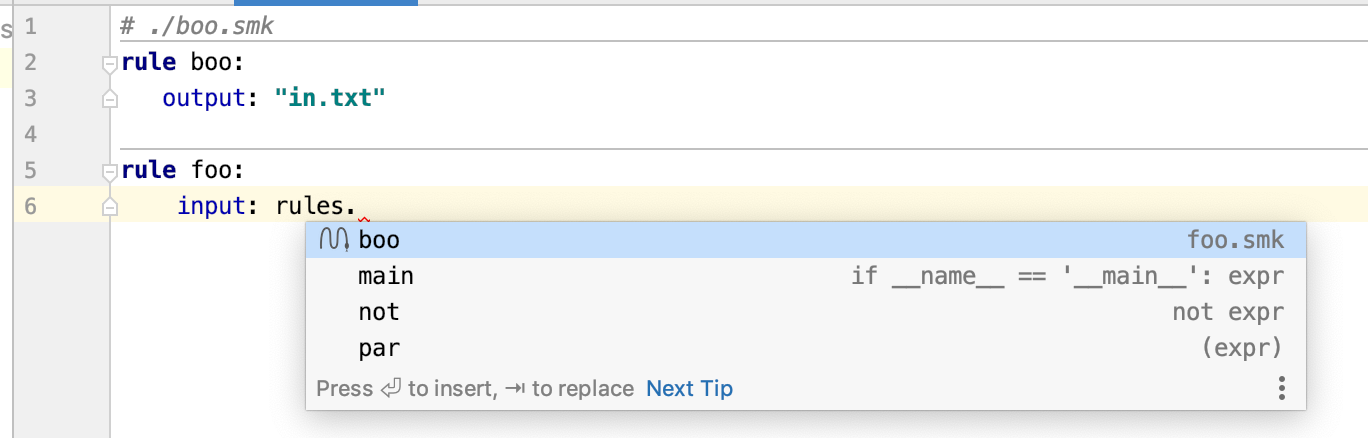 In rules/checkpoint completion: show all names only on 2nd auto-completion invocaton · Issue ...