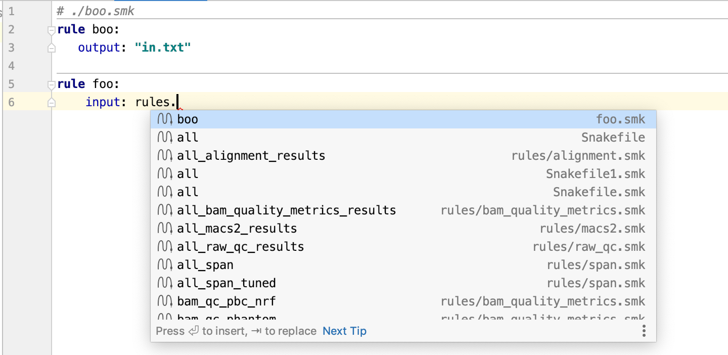 In rules/checkpoint completion: show all names only on 2nd auto-completion invocaton · Issue ...