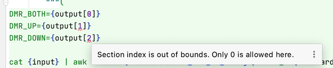 'multiext' output support · Issue #278 · JetBrains-Research/snakecharm · GitHub