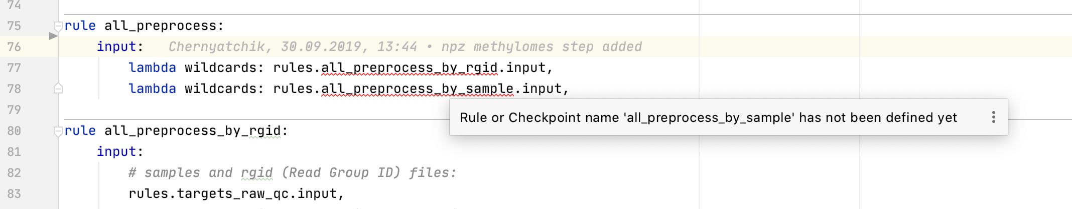 Rule not yet defined false positive for lambdas · Issue #286 ...