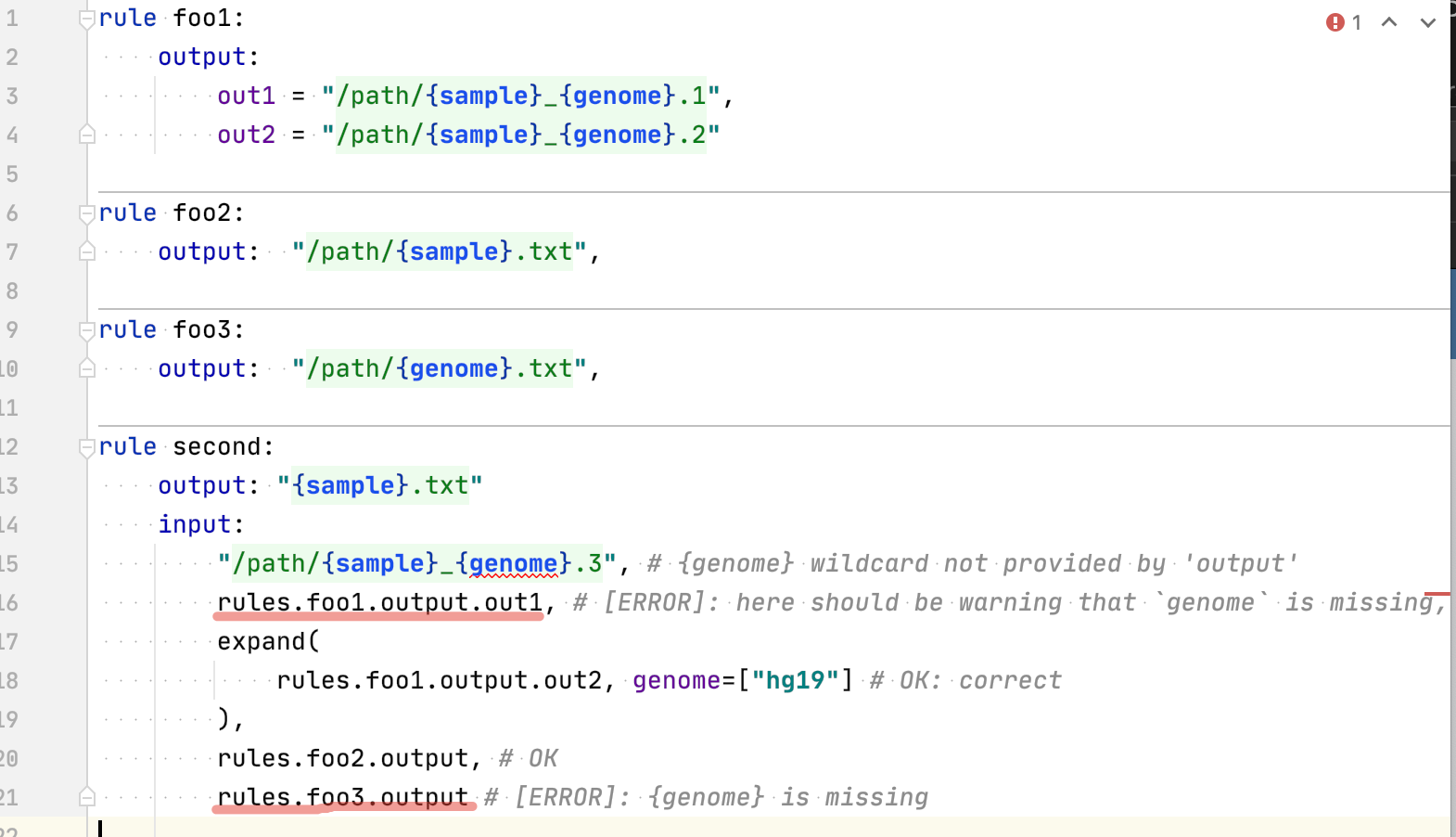Fetch correct wildcards if arg value in rule is link to other section ...