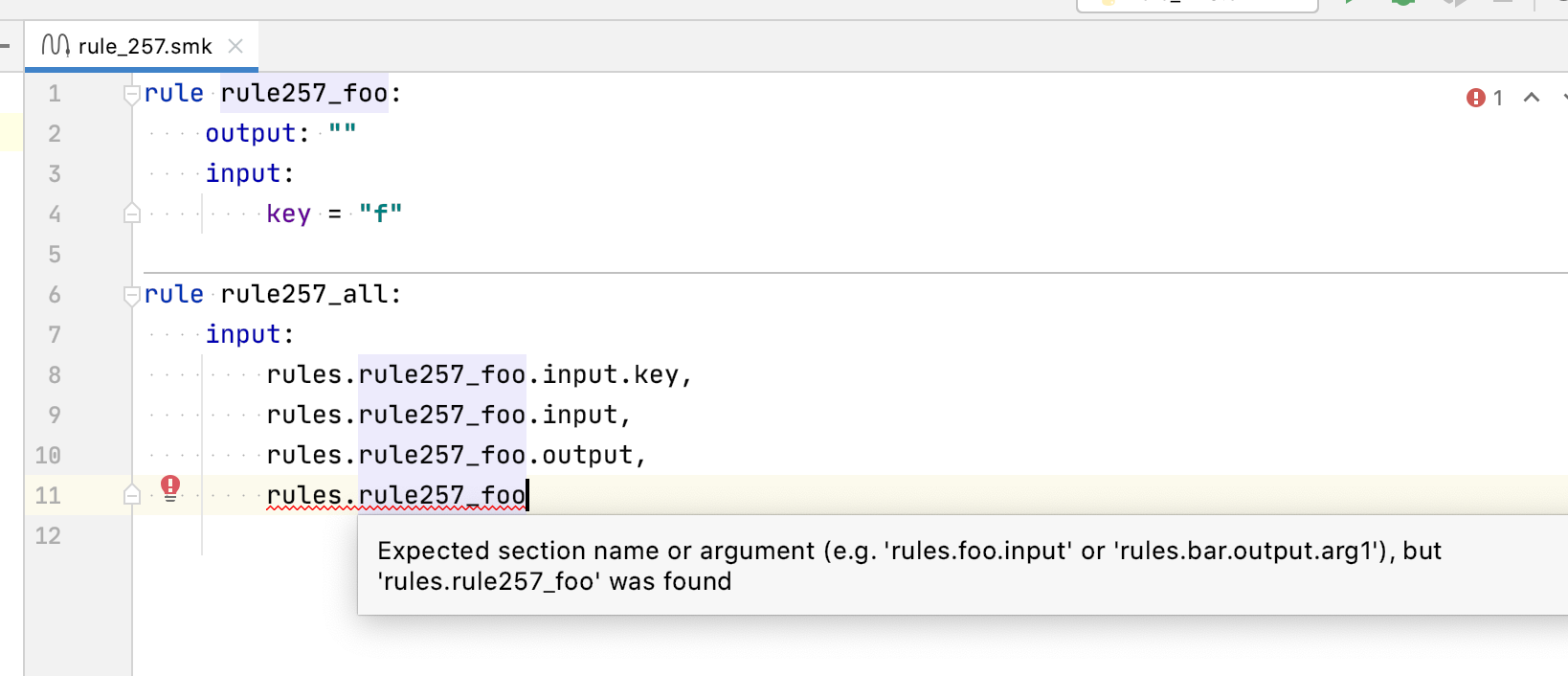 Inspection: warn if user uses rule/checkpoint object in input instead of rules section · Issue ...