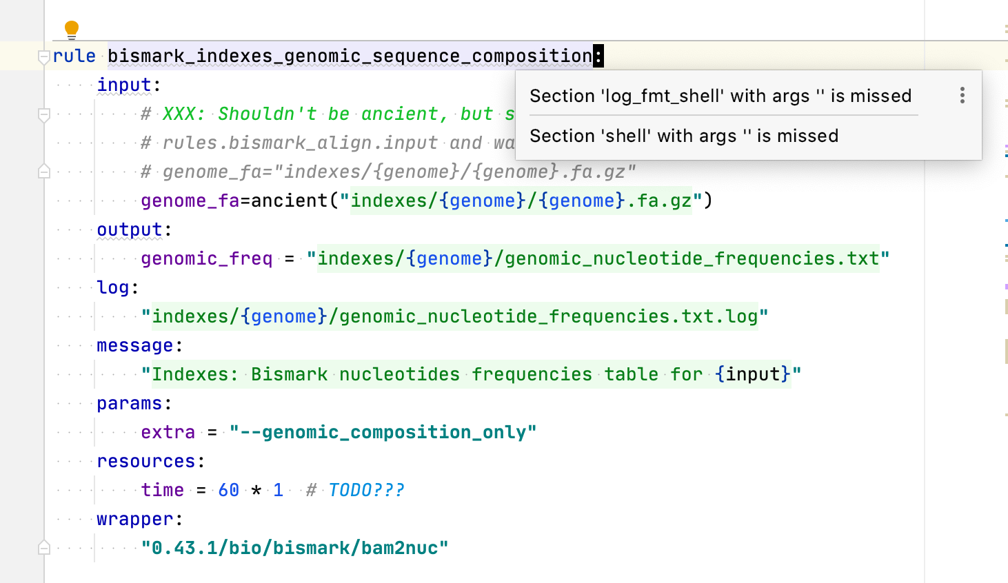 Wrapper sections detection false positive: 'shell', 'log_fmt_shell' are missing · Issue #311 ...