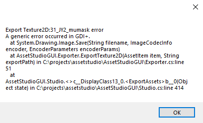 Error when trying to extract Texture2D · Issue #632 · Perfare/AssetStudio · GitHub