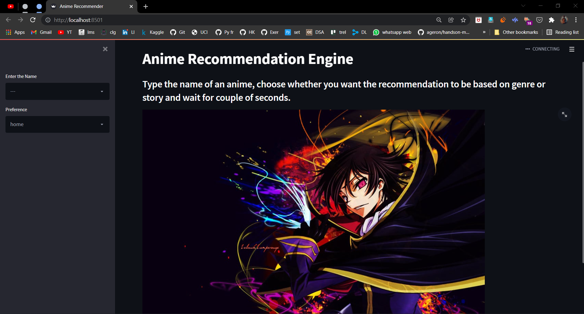 GitHub - sudharshan2001/anime-recommender