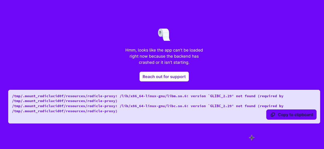 Error When Opening Appimage · Issue 2731 · Radicle Devradicle 