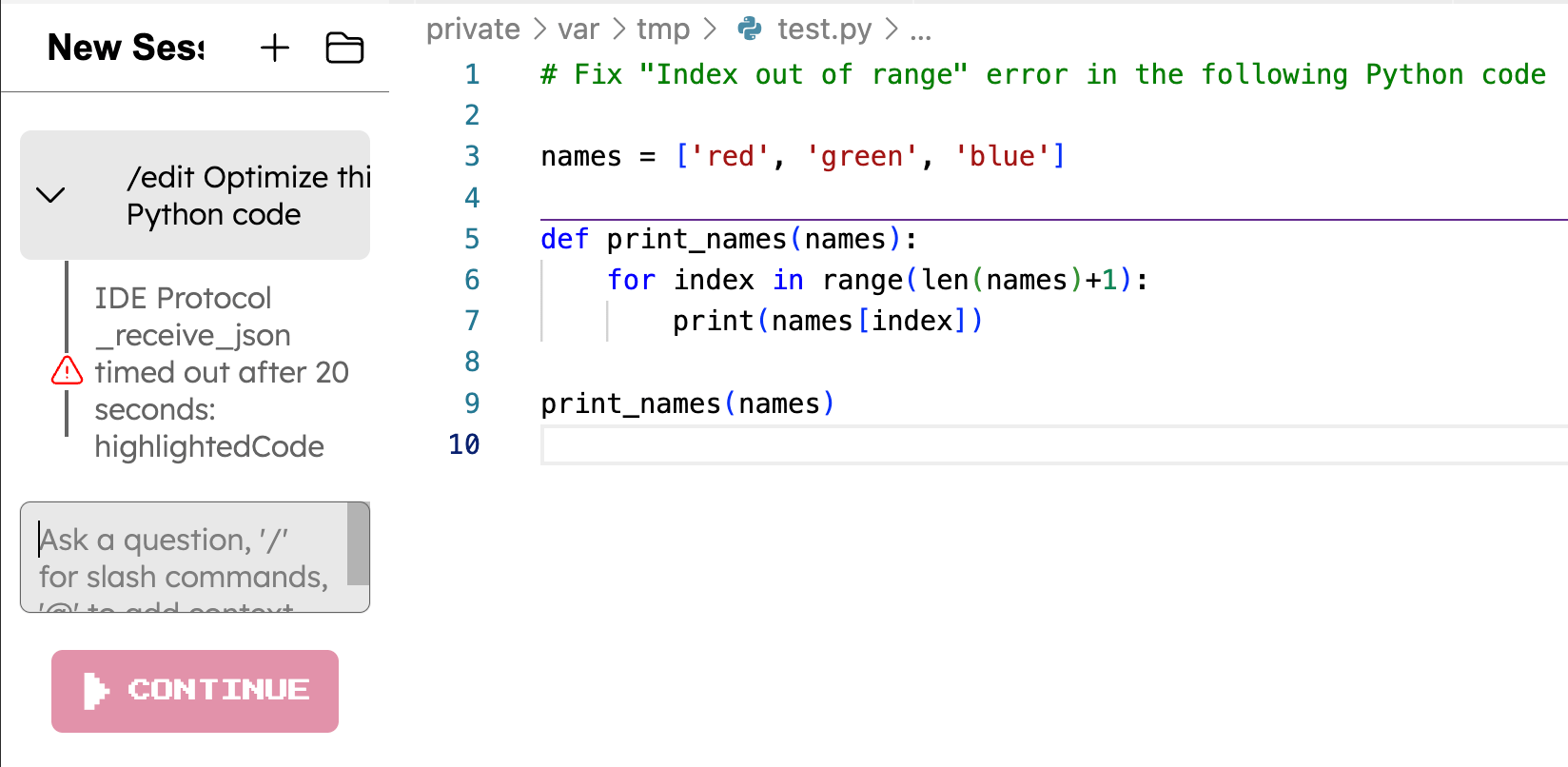 /edit does not do anything with Ollama v0.0.21 · Issue #509 · continuedev/continue · GitHub