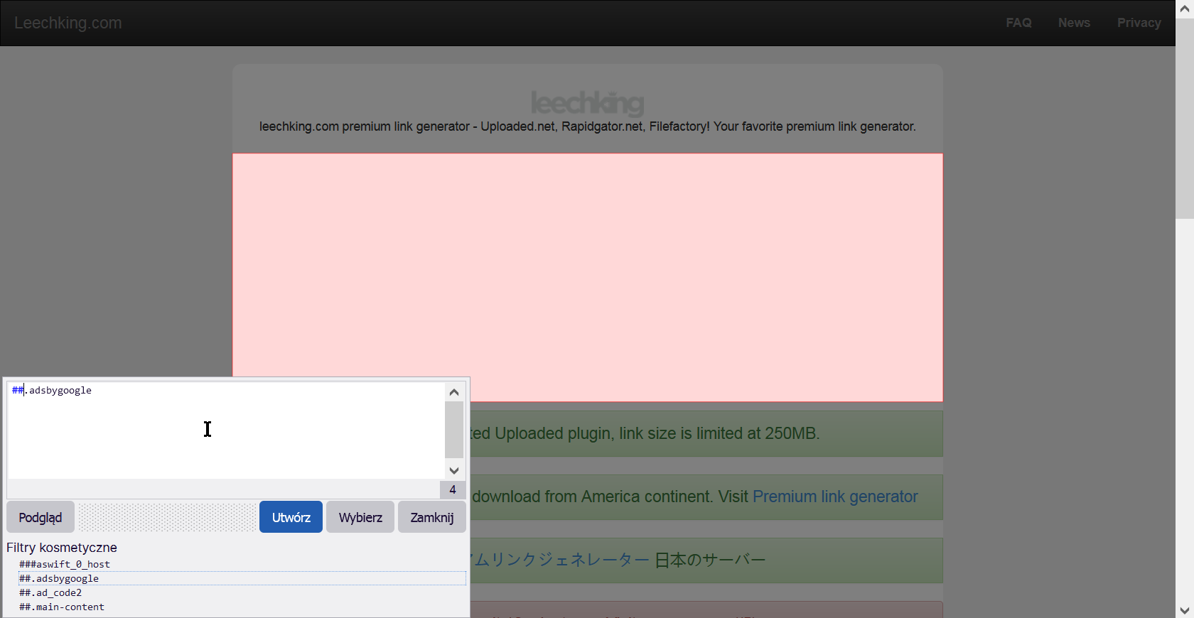 gigaleecher.com[Antiadblock] · Issue #4807 · uBlockOrigin/uAssets · GitHub