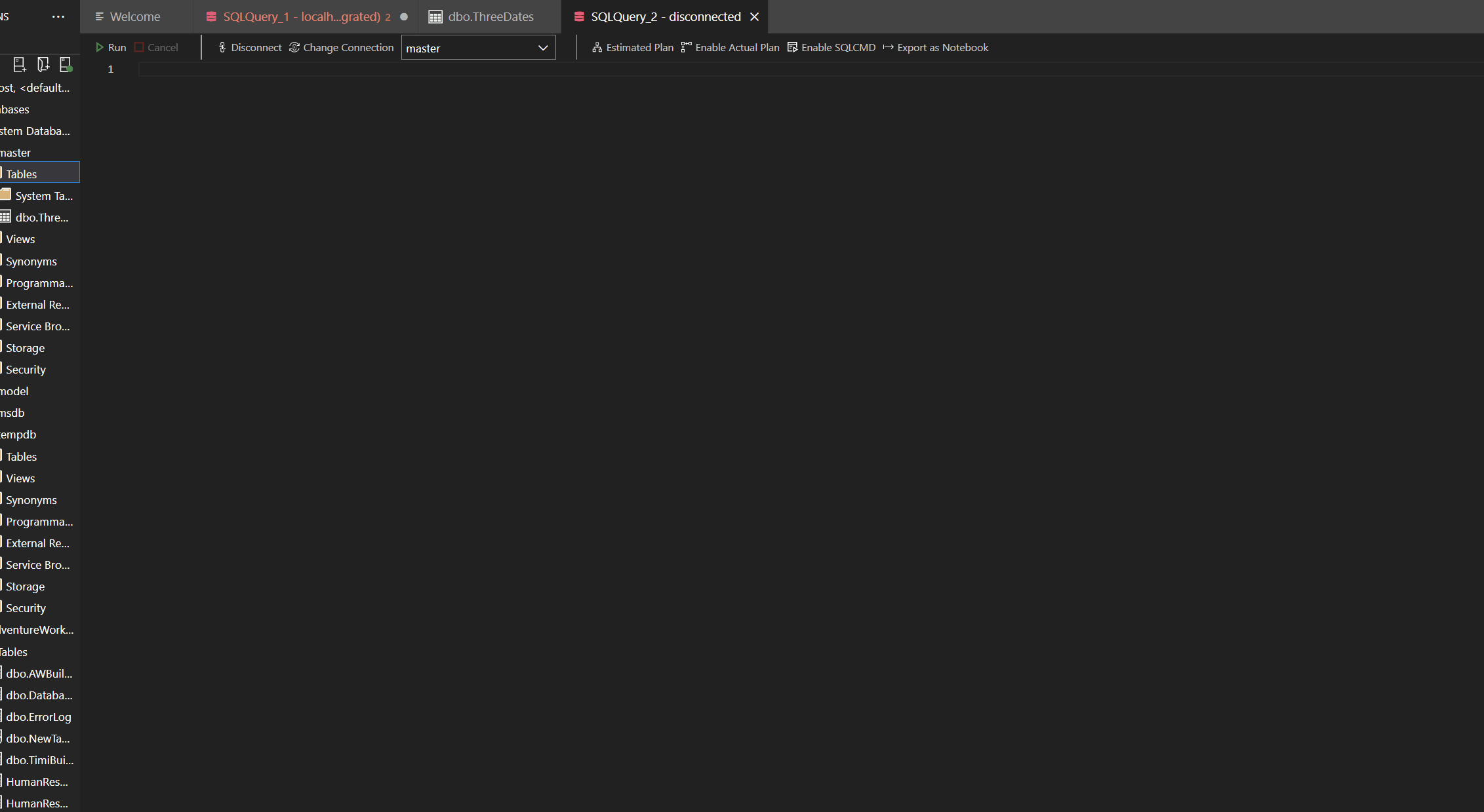 Database Object dropdown in Query Window quickly disappears when clicked · Issue #20347 ...