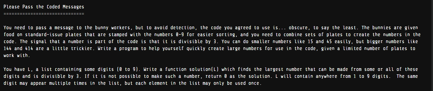 GitHub - Mastani-ep/Google_Foobar: Some of my Google Foobar solutions