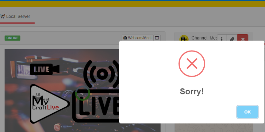 my live video keeps on failing until I started seing error · Issue ...